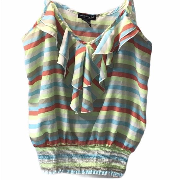 About A Girl | Tops | About A Girlla Striped Billowy Top Xl | Poshmark
